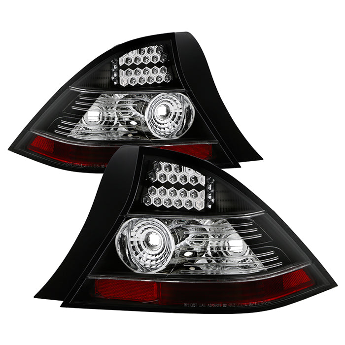 Honda Civic 04-05 2Dr LED Tail Lights - Black – Spyder Auto